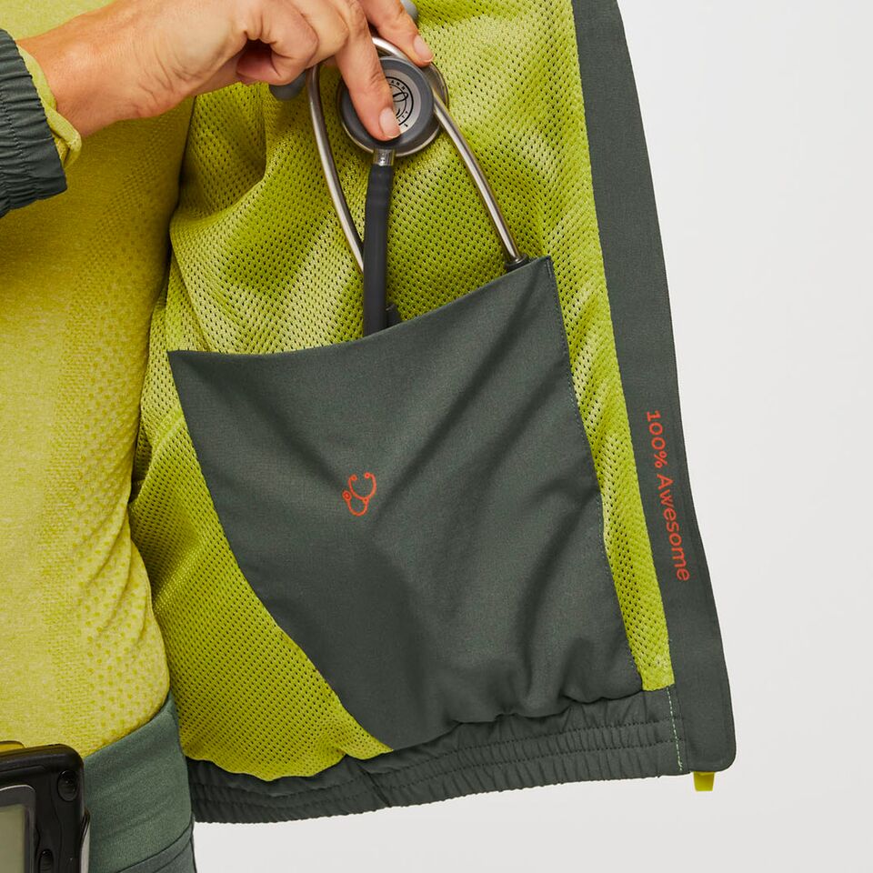 Women’s Sydney Performance Scrub Jacket - Moss · FIGS