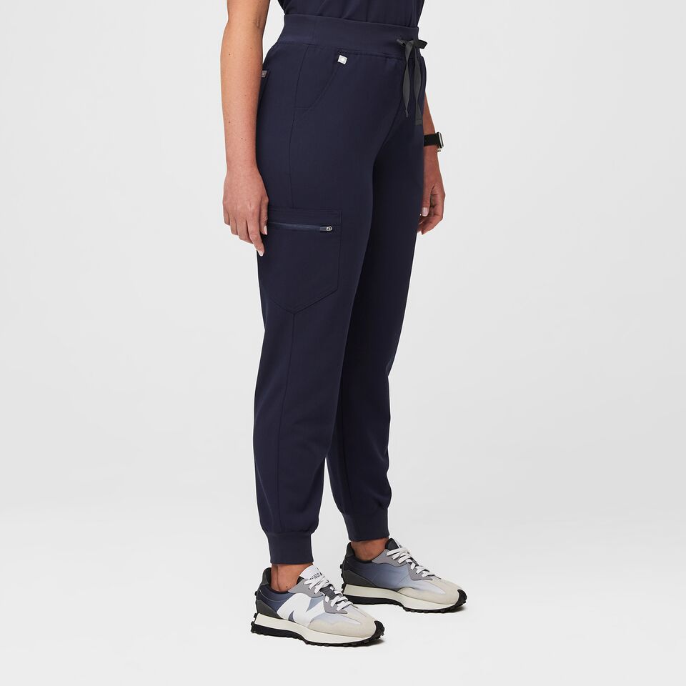 Womens High Waisted Zamora™ Jogger Scrub Pants Navy · Figs