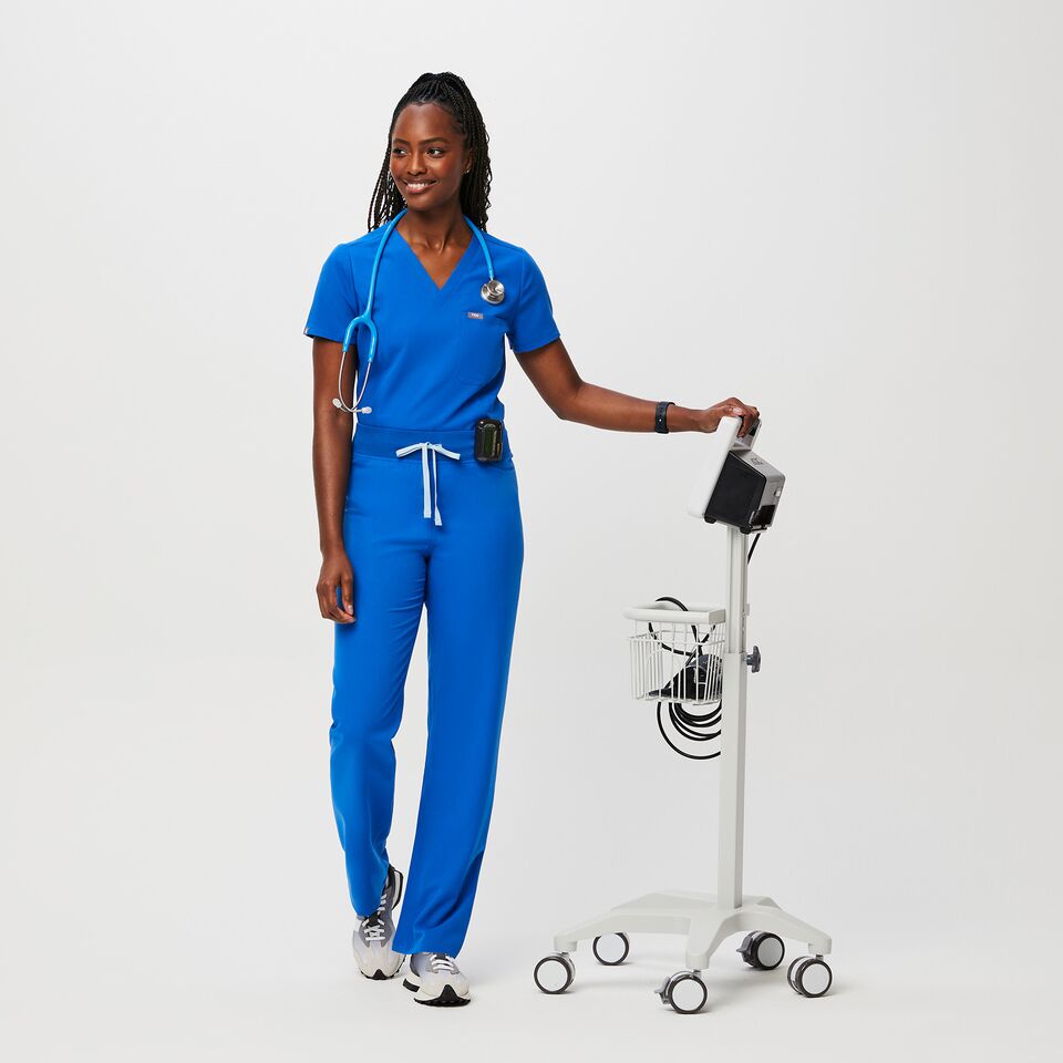 Women’s High Waisted Livingston™ Scrub Pants - Royal Blue · FIGS