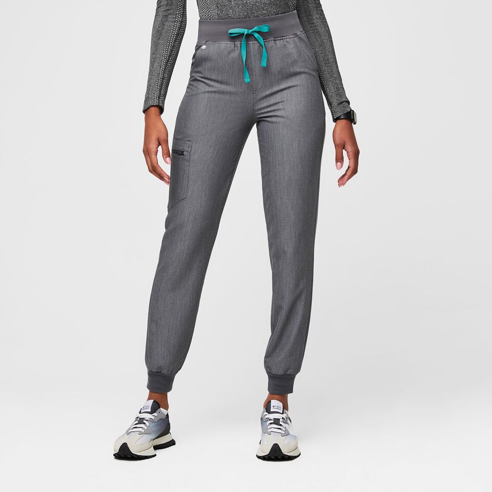 Womens High Waisted Zamora™ Jogger Scrub Pants Graphite · Figs