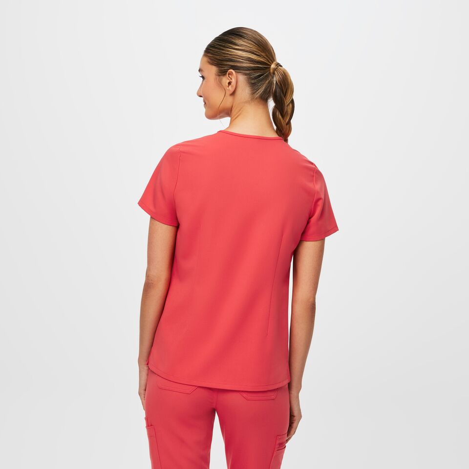 Women’s Pride Catarina™ One-Pocket Scrub Top - Hibiscus · FIGS
