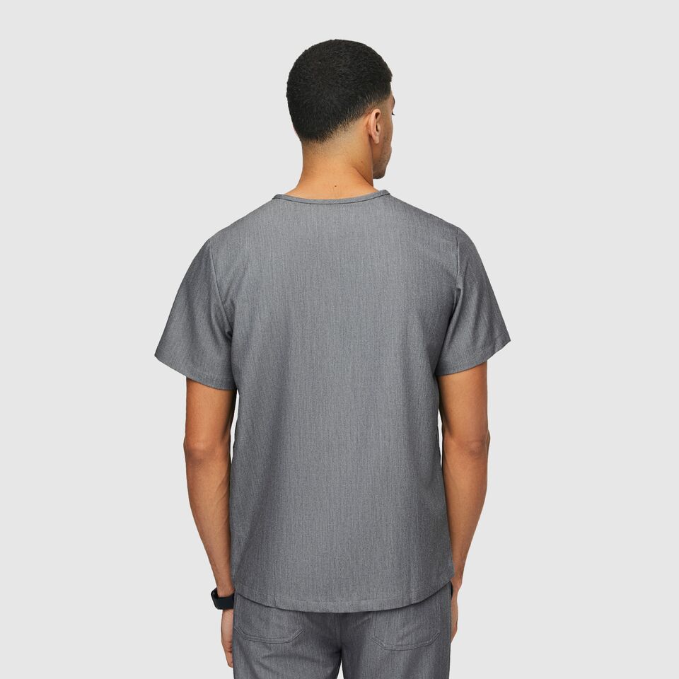 Men's Chisec Three-Pocket Scrub Top - Graphite · FIGS